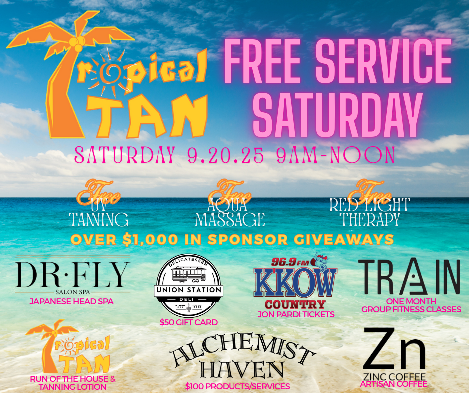 FREE SERVICE SATURDAY! – Tropical Tan